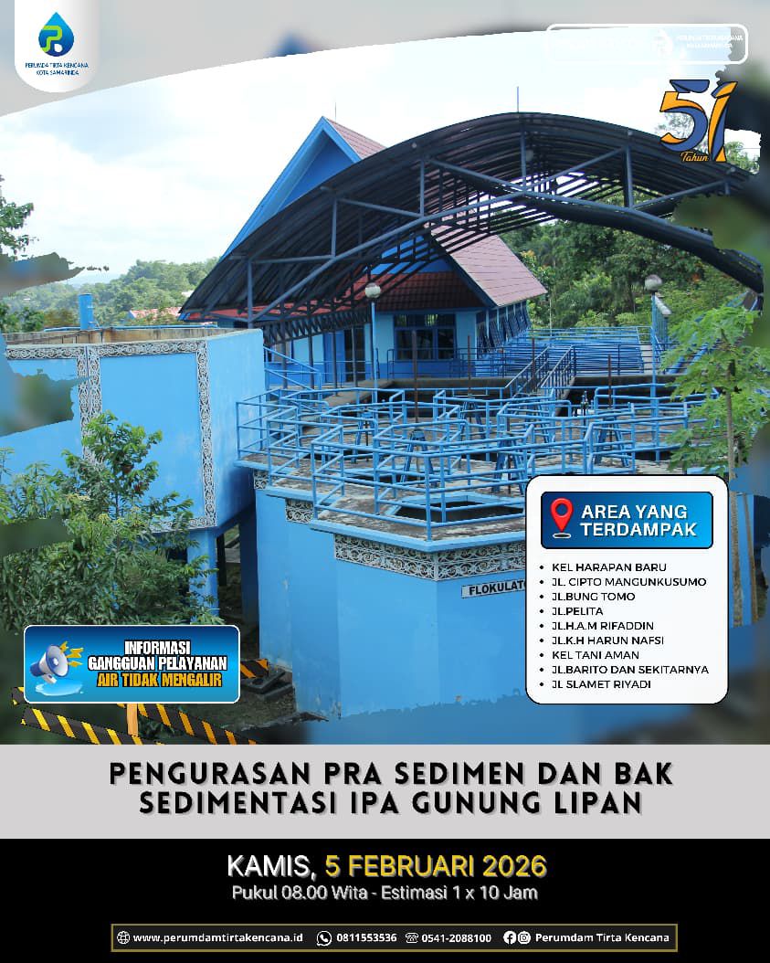 Pengurasan Pra Sedimen dan Bak Sedimentasi IPA Gunung Lipan, Sejumlah ...
