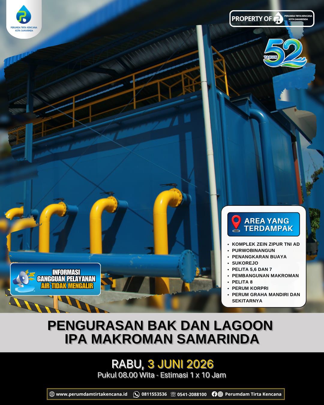 Perumdam Tirta Kencana Lakukan Pengurasan IPA Makroman, Sejumlah ...